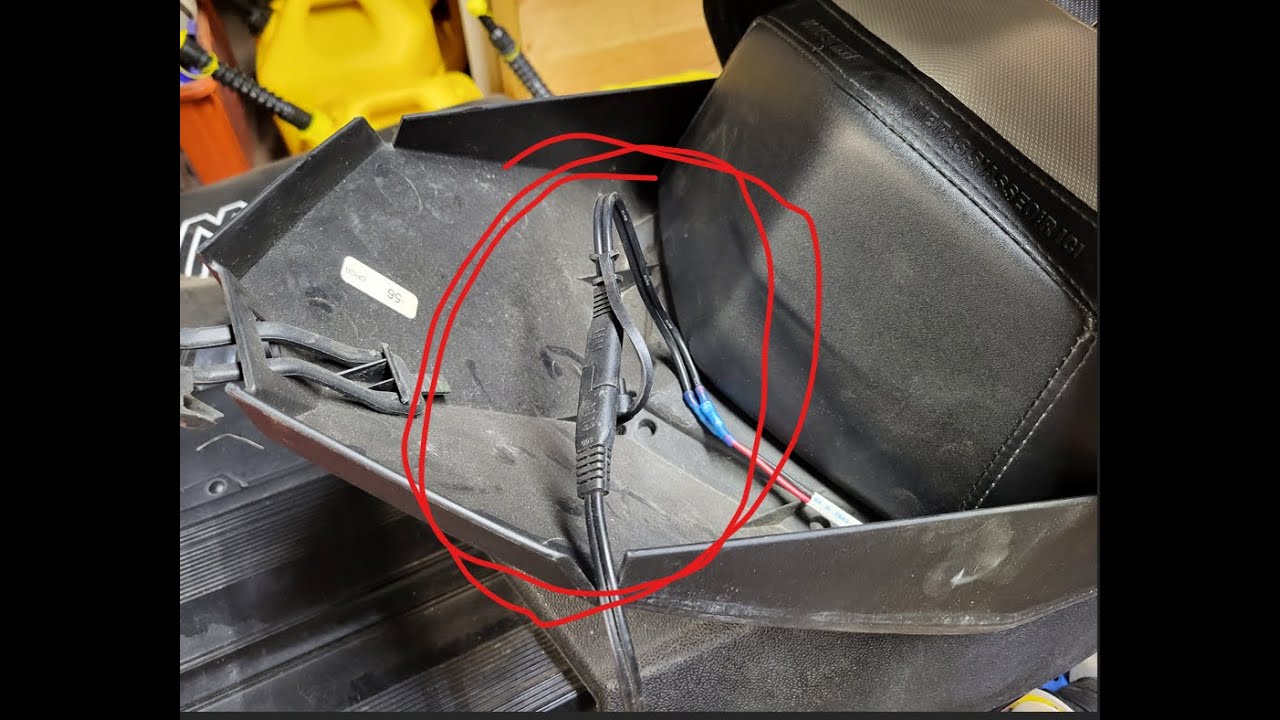 Adding a Battery Tender extension/install on Ski doo snowmobile - YouTube