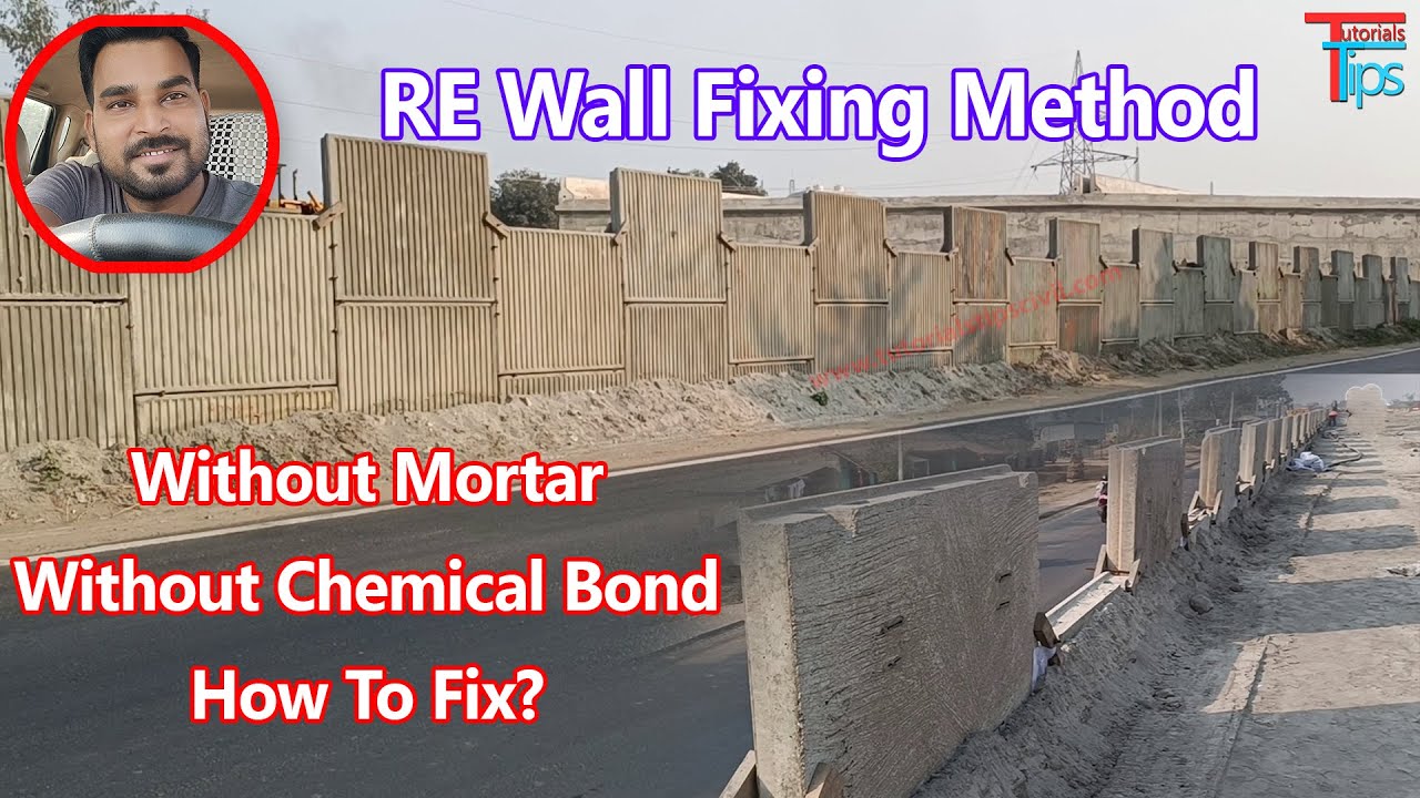 How To Fix RE Wall In Flyover & Box Culvert On Highway | Retaining Wall ...