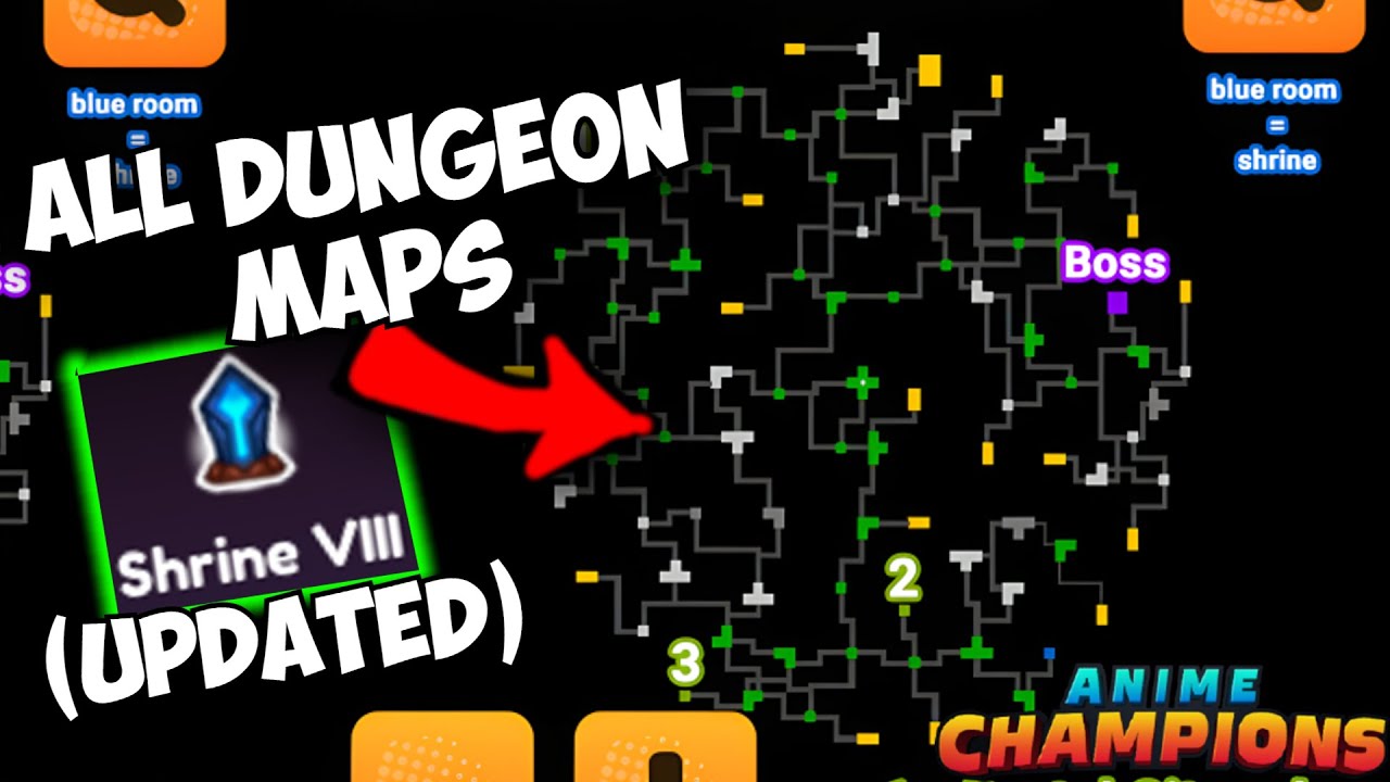 All Dungeon Floor Maps & Shrine Locations In Anime Champions! (Updated ...