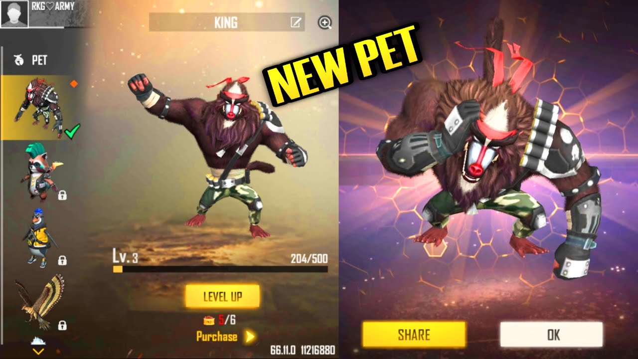 Free Fire New Pet Beaston || New Pet Ability Test Garena - Free Fire ...