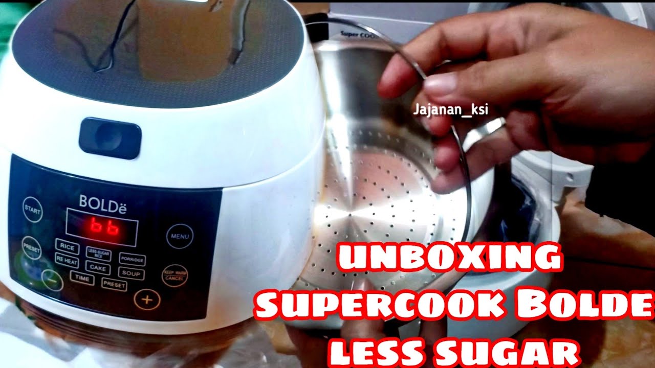 BOLDE SUPERCOOK less sugar #unboxing, yang katanya masak nasi rendah ...