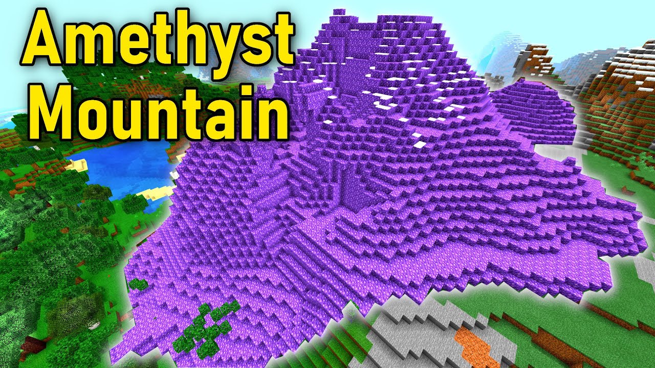 I built an AMETHYST MOUNTAIN in Survival Minecraft! - YouTube