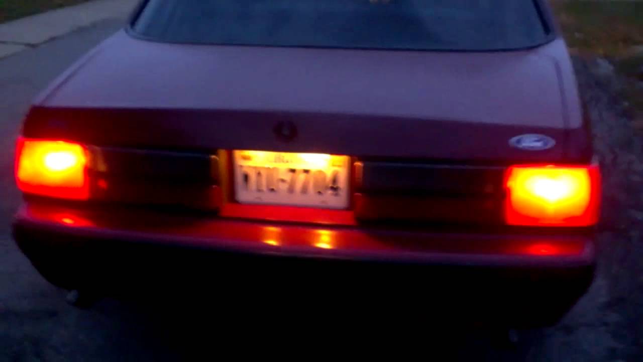 89 ford notchback lx - YouTube