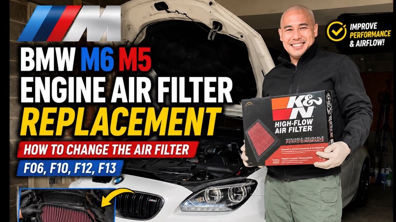 BMW M6 M5 Engine Air Filter Replacement (How to Change The Air Filter ...