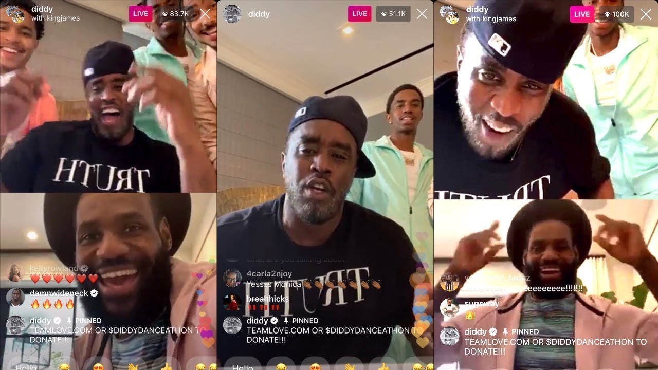Diddy and Lebron James Instagram Live | April 12th, 2020 - YouTube