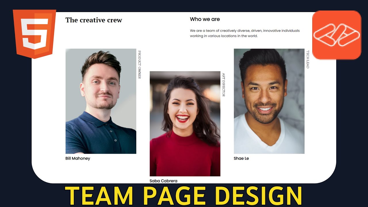 Dev Challenge - Team Page Design #tsbsankara - YouTube