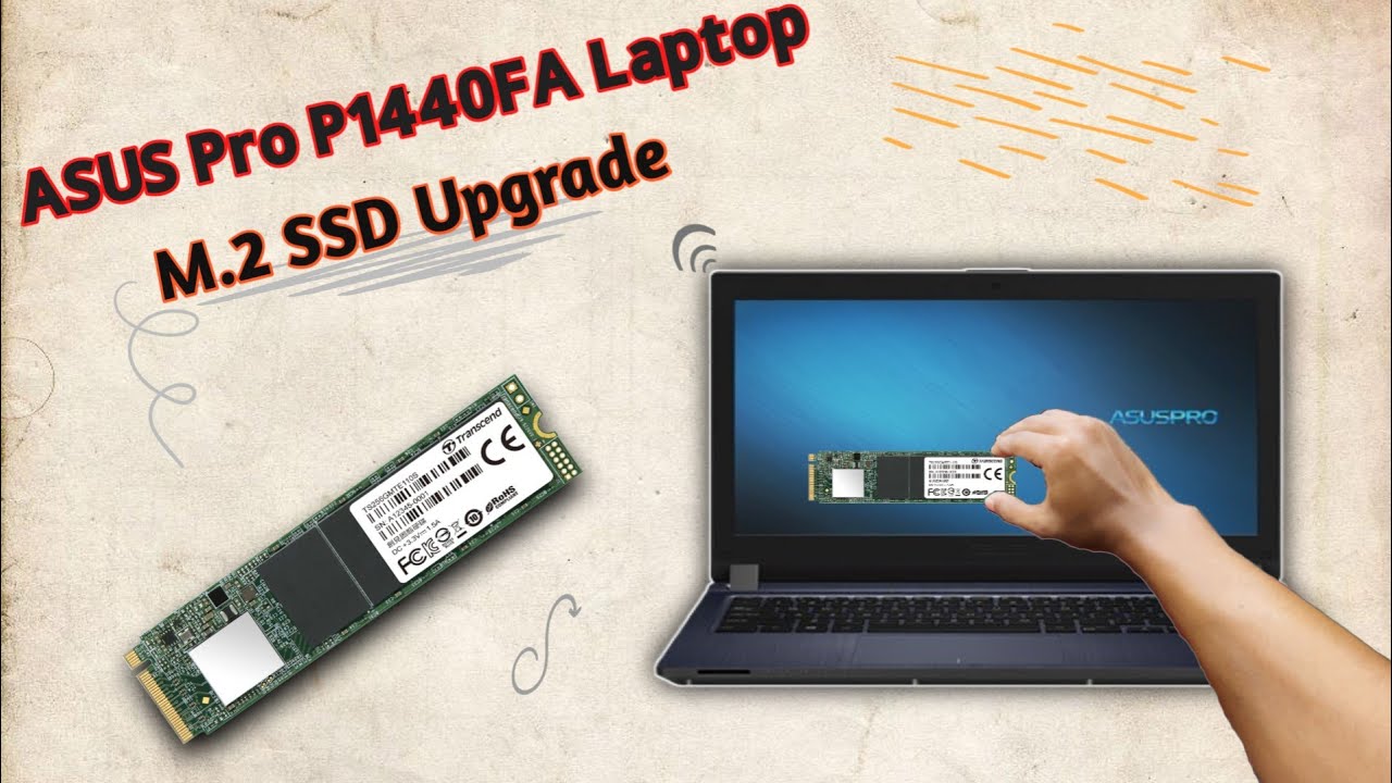 ASUS Pro P1440FA Laptop M.2 SSD Upgrade - YouTube