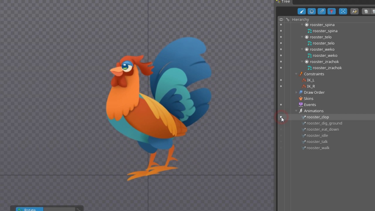 rooster animation 1 - YouTube
