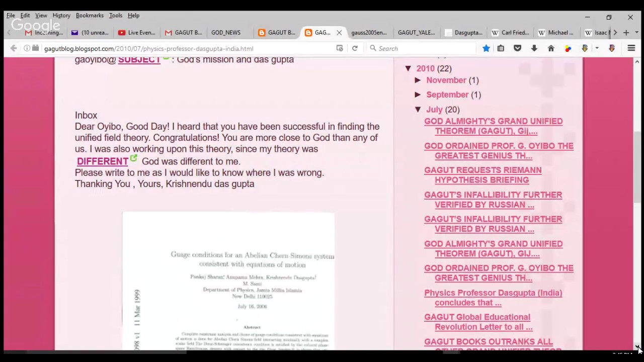 ClayMath & BBC plagiarize GAGUT G2j Solution to Riemann Hypothesis 3b ...