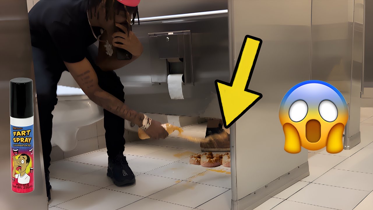 Fake Poop Prank In Public Bathrooms (Crazy Reactions!!!) - YouTube