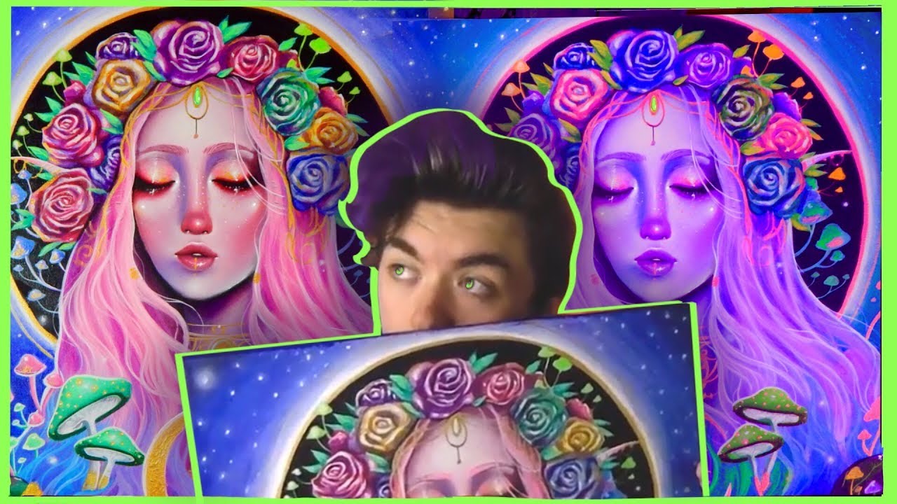 MOST ANNOYING OIL PAINTING EVER 😭😭😭 - Electric Eclipse 🌙💜⚡️ - YouTube