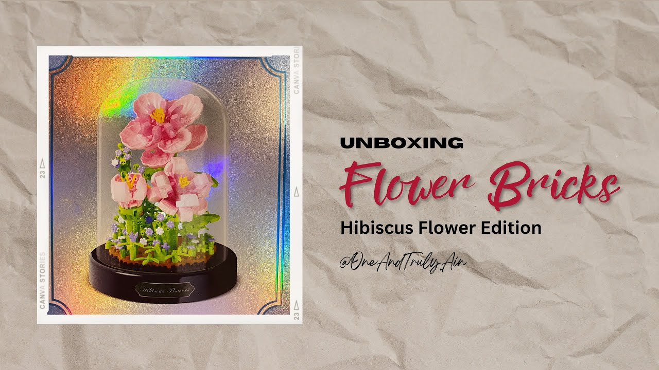 1 week 1 Flower Bricks : Hibiscus Flower - YouTube