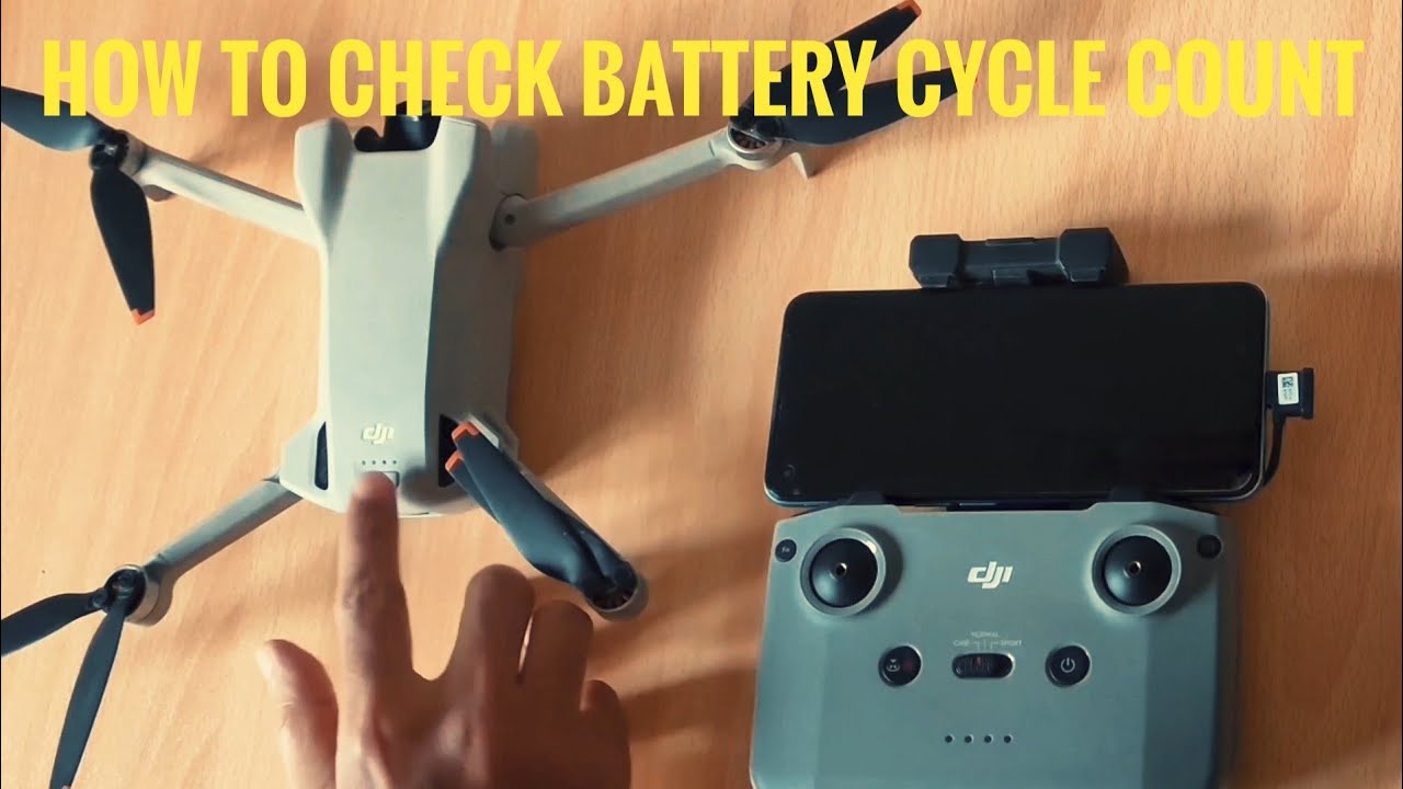 How to check dji drone battery cycle count - YouTube