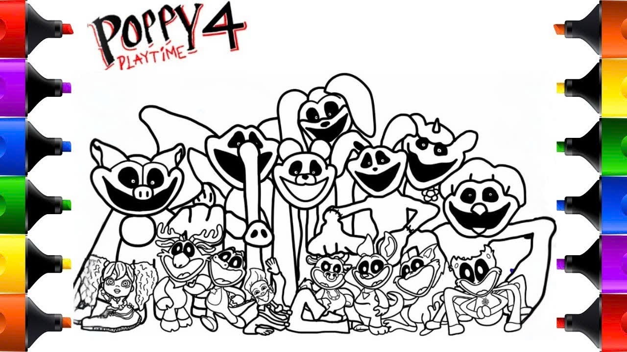 Poppy Playtime Chapter 4 Coloring Pages / How to Color All Characters ...