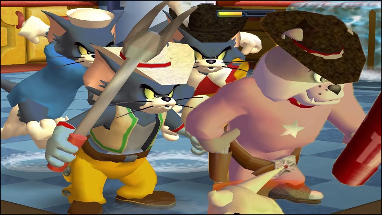 Tom and Jerry in War of the Whiskers HD Spike Vs Tom Vs Tom Vs Tom ...