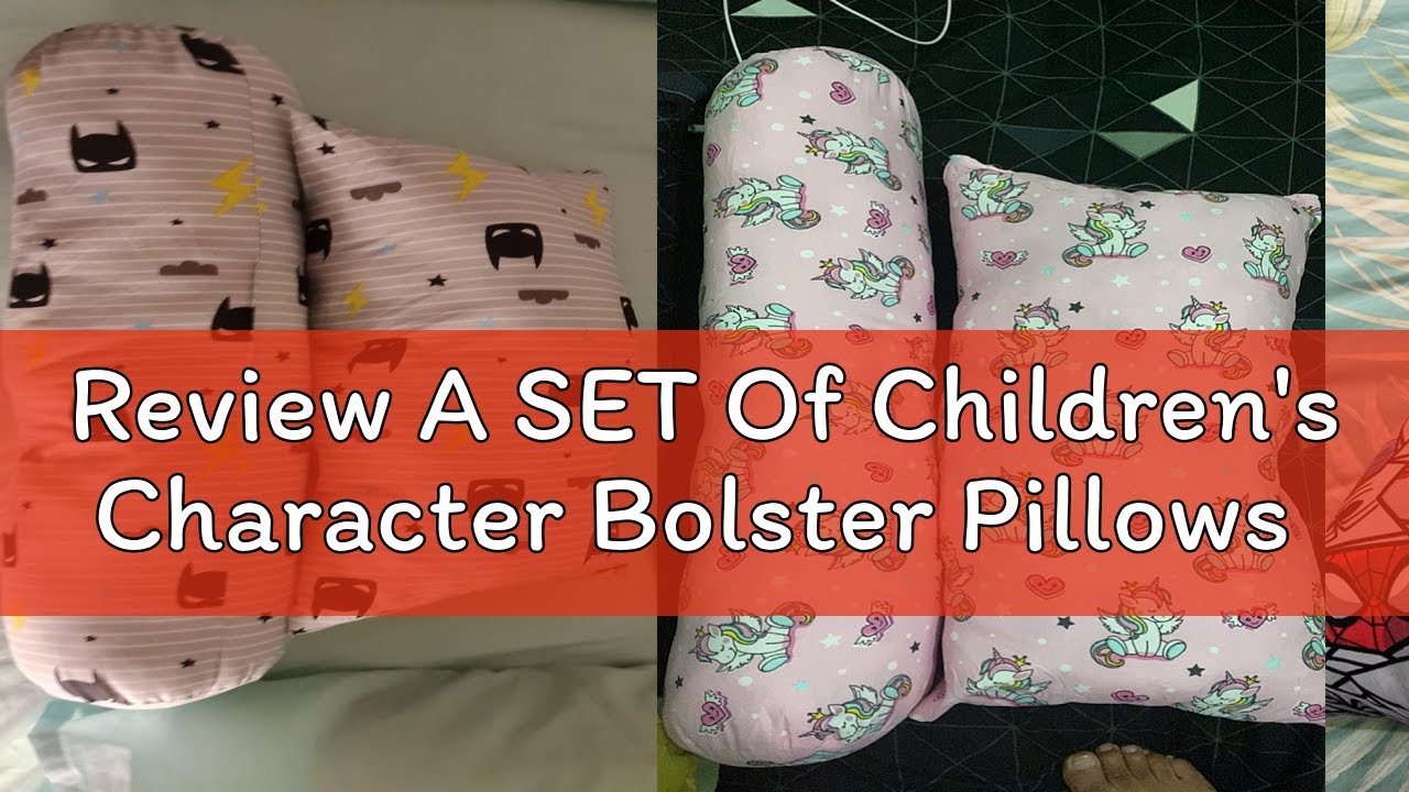 Review A SET Of Children's Character Bolster Pillows - YouTube