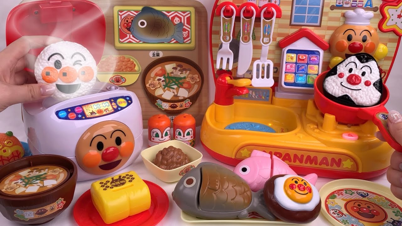 [🐰toy asmr🐰] Anpanman Kitchen Cooking Playset Satisfying with Unboxing ...