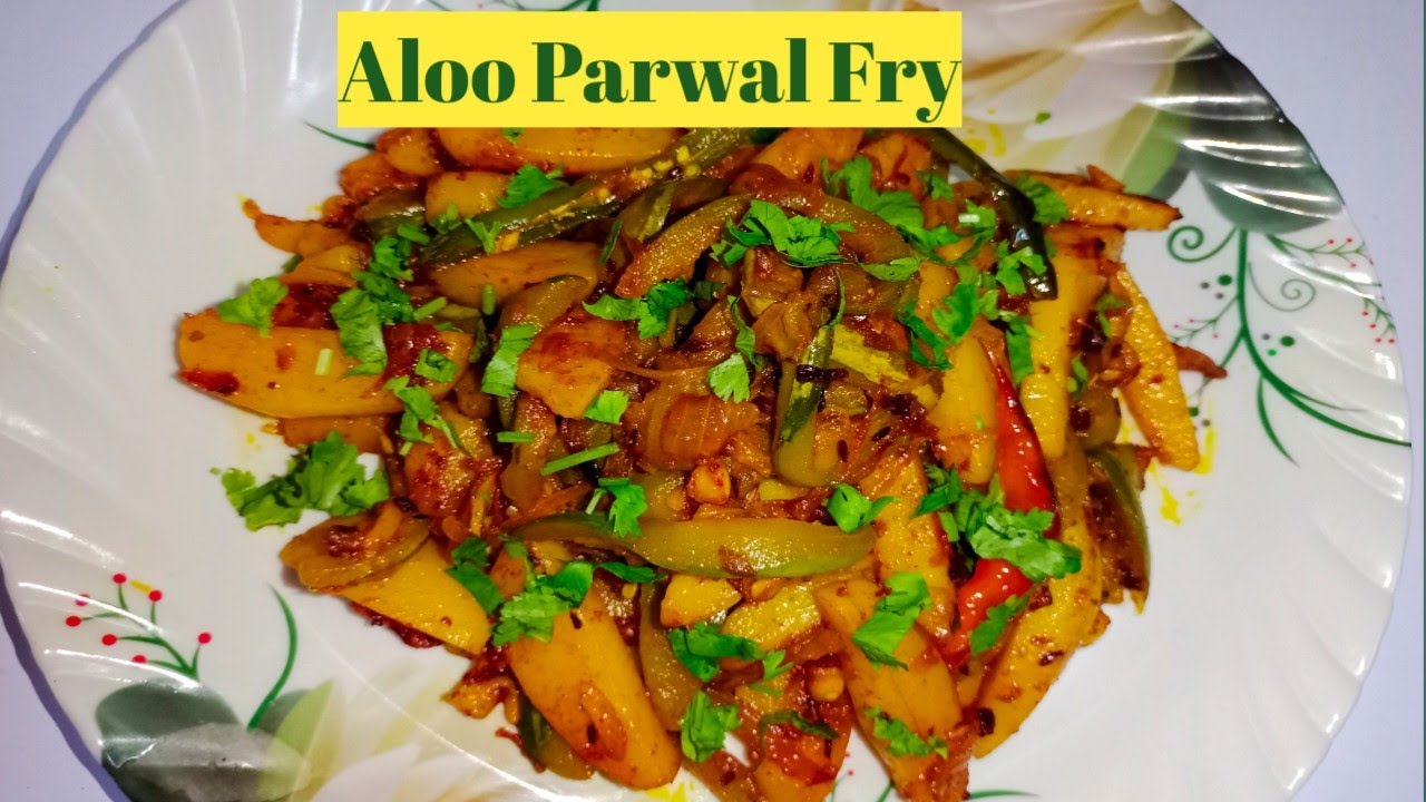 Aloo Parwal Fry Recipe-Parwal Aloo ki sukhi sabzi-pointed gourd Sabji ...