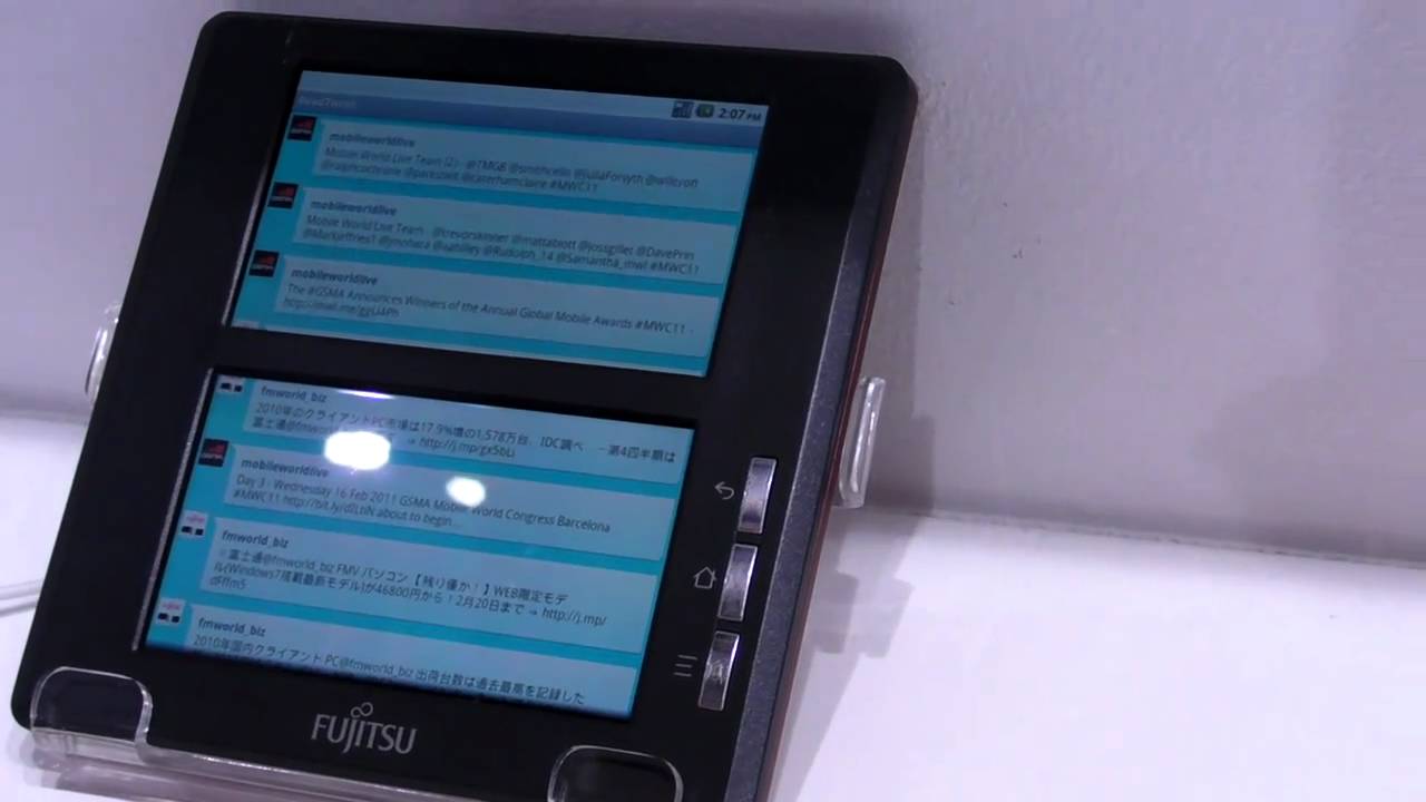 fujitsu dual screen - YouTube