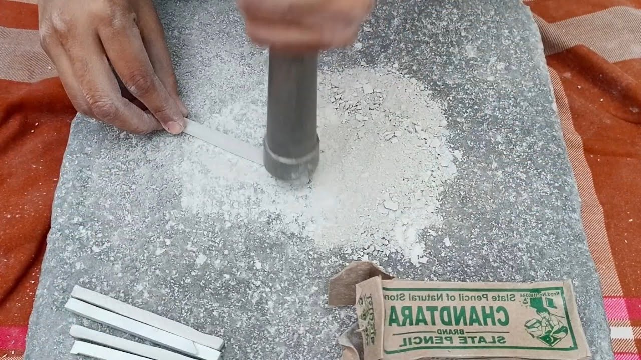 slate pencil box making powder #slate#slatepencil#asmr#crushing# ...