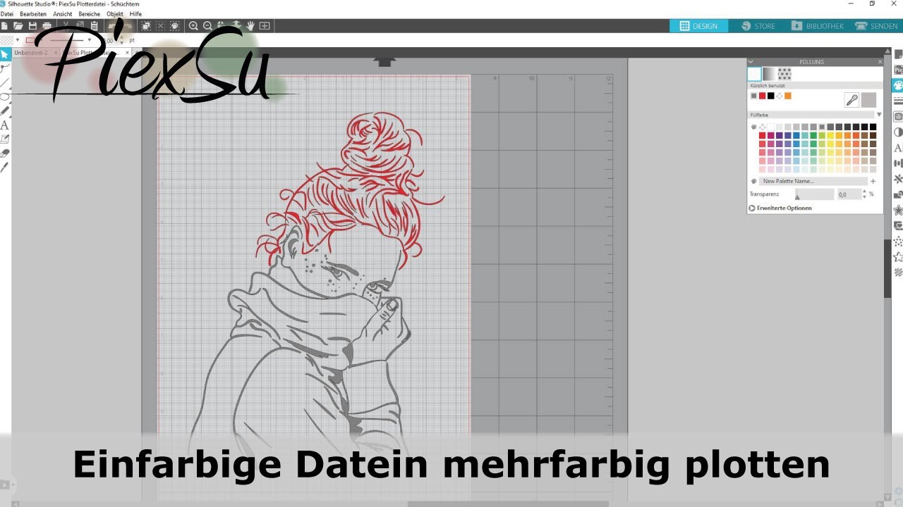 Mehrfabig Plotten von einfarbigen Dateien | PiexSu - YouTube