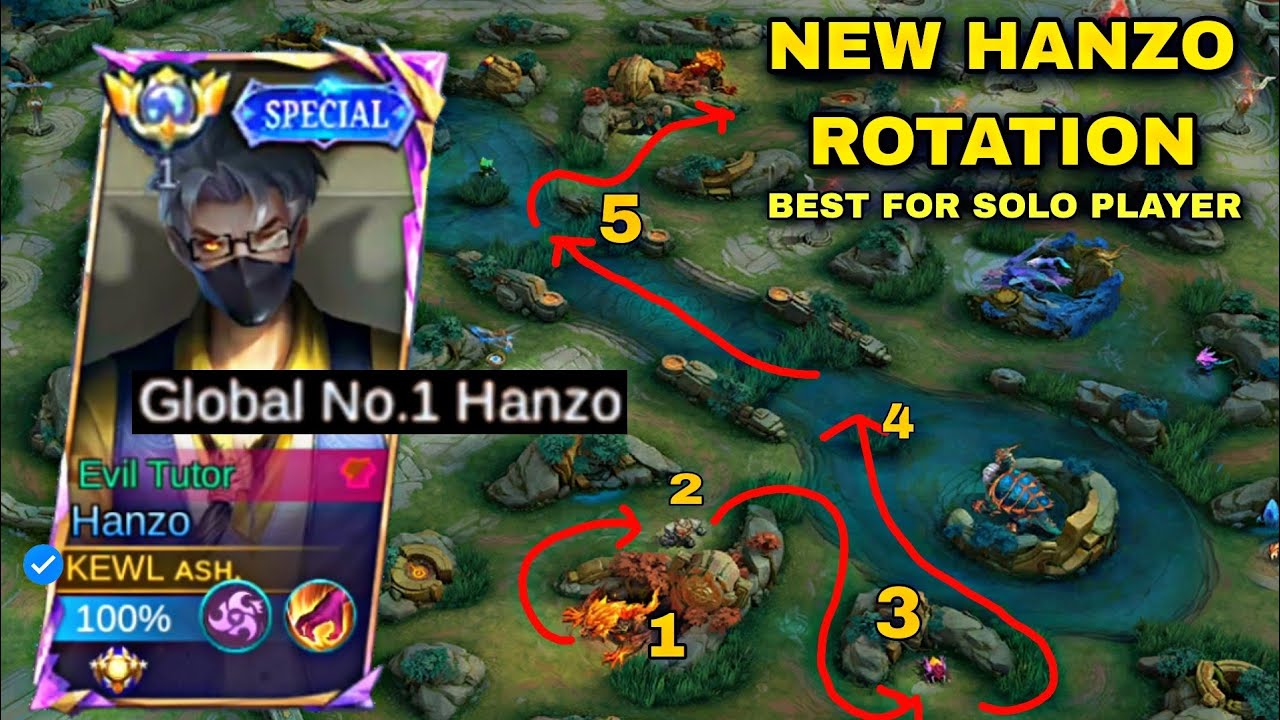 NEW HANZO ROTATION BEST FOR SOLO PLAYER ( must try) - MLBB - YouTube
