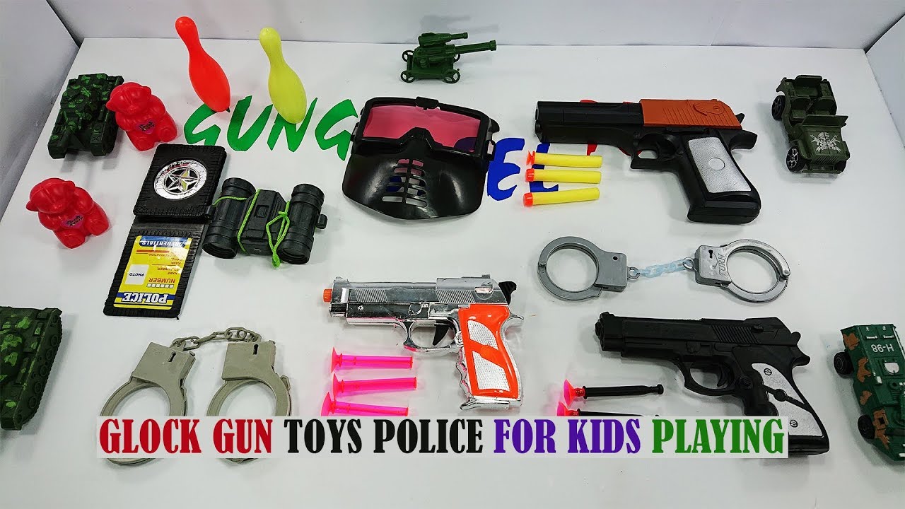 Glock Gun Toys Police For Kids Playing - Gun Toys Video For Kids - YouTube