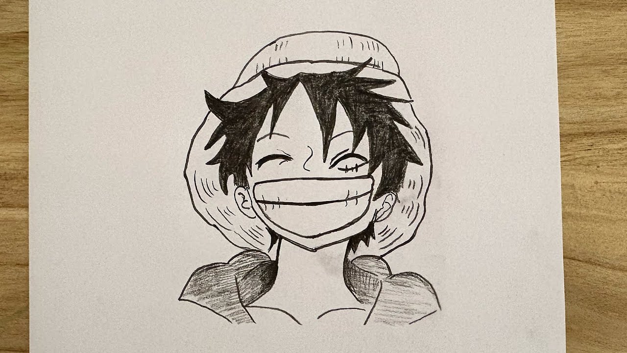 How to draw Monkey D. Luffy ||Easy anime drawing step by step || Easy ...