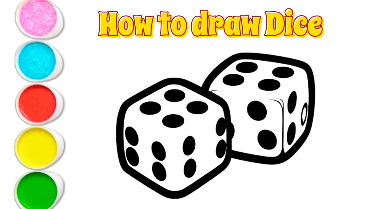 How to draw dice 🎲 || How to draw Snake & Ladders 🐍 || Fun Drawing # ...
