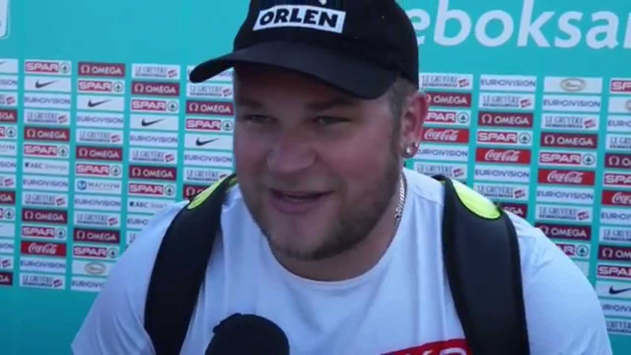 Pawel Fajdek (POL) after winning Hammer Throw - YouTube