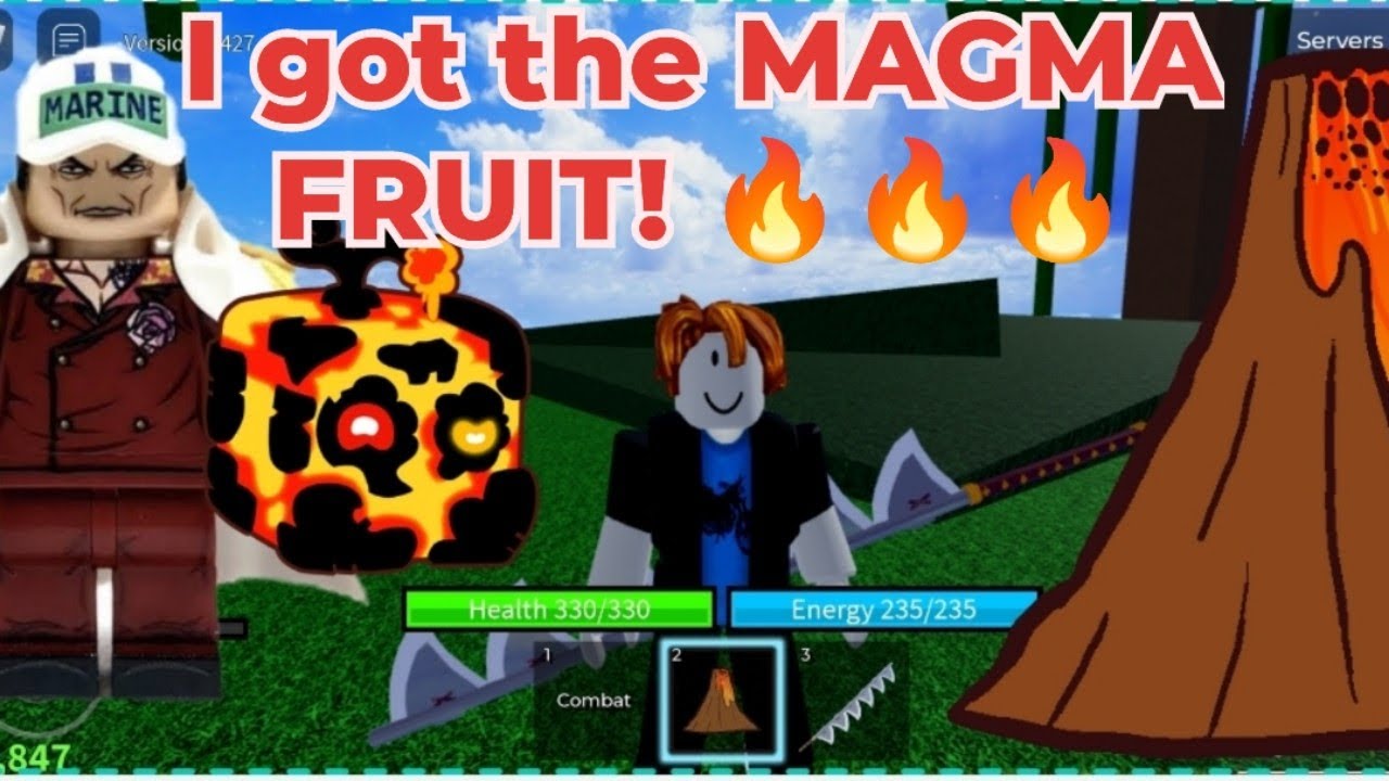 ROBLOX Blox Fruit | I ate Magu Magu no mi (Magma Fruit), and became ...