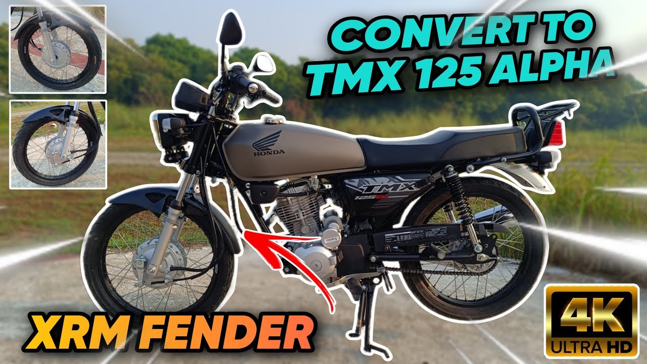 PAANO MAG CONVERT NG XRM FRONT FENDER SA HONDA TMX 125 ALPHA - Dagdag ...