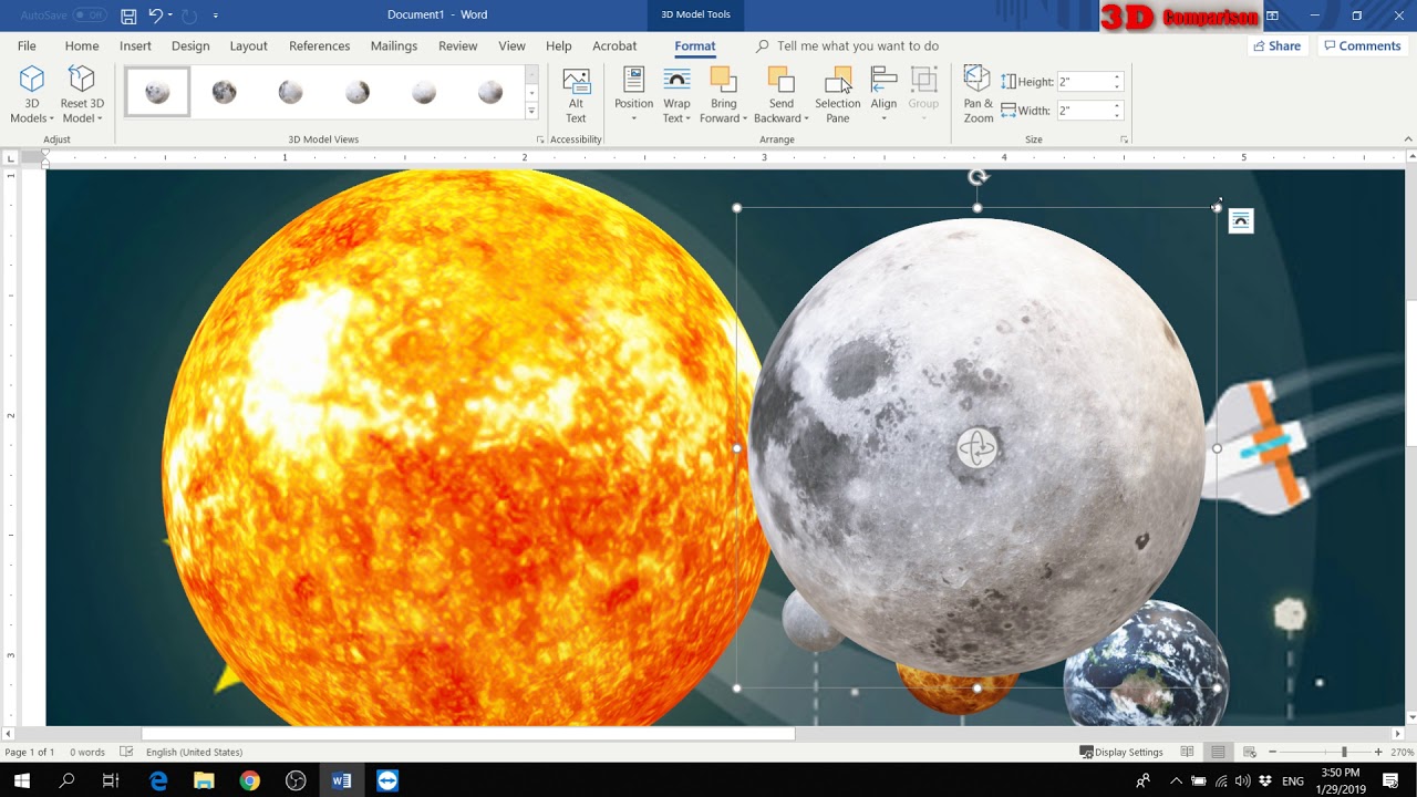 Create The Solar System In 3D In Microsoft Word YouTube Create The Solar System In 3D In Microsoft Word YouTube