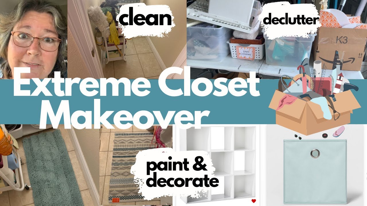 EXTREME CLOSET MAKEOVER ~ Decluttering the Monica Closet ~ Fix it ...