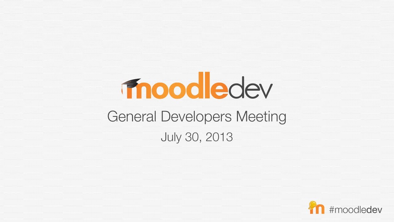 Moodle Developer Meeting July 2013 Youtube