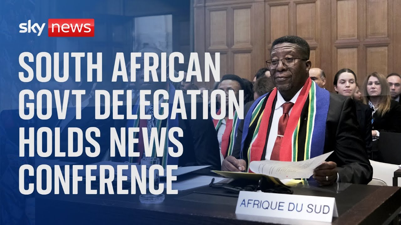 South African government delegation holds news conference after Israel ...