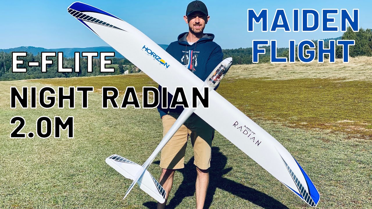 E-flite Night Radian 2.0m PNP *NEW* - MAIDEN & DUSK FLIGHTS + REVIEW ...