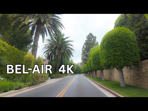 Driving the SECRET Roads of BEL AIR, Los Angeles - 4K 60FPS