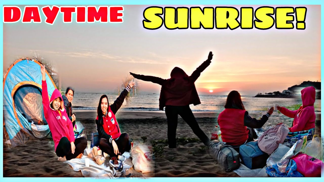 OVERNIGHT CAMPING PART 3||DAYTIME||SUNRISE||LIGPITAN||HACSA BEACH ...