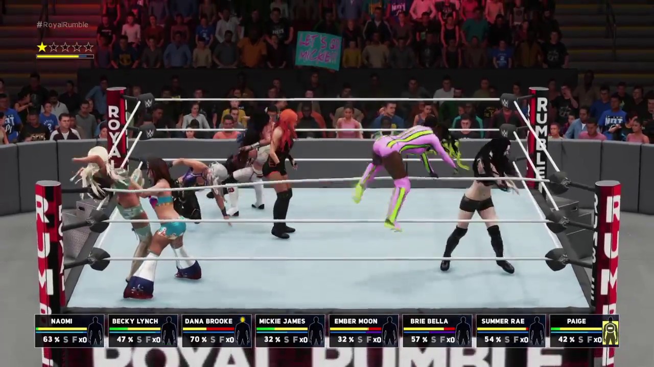 Wwe 2k18 Raw Womens Battle Royal Youtube
