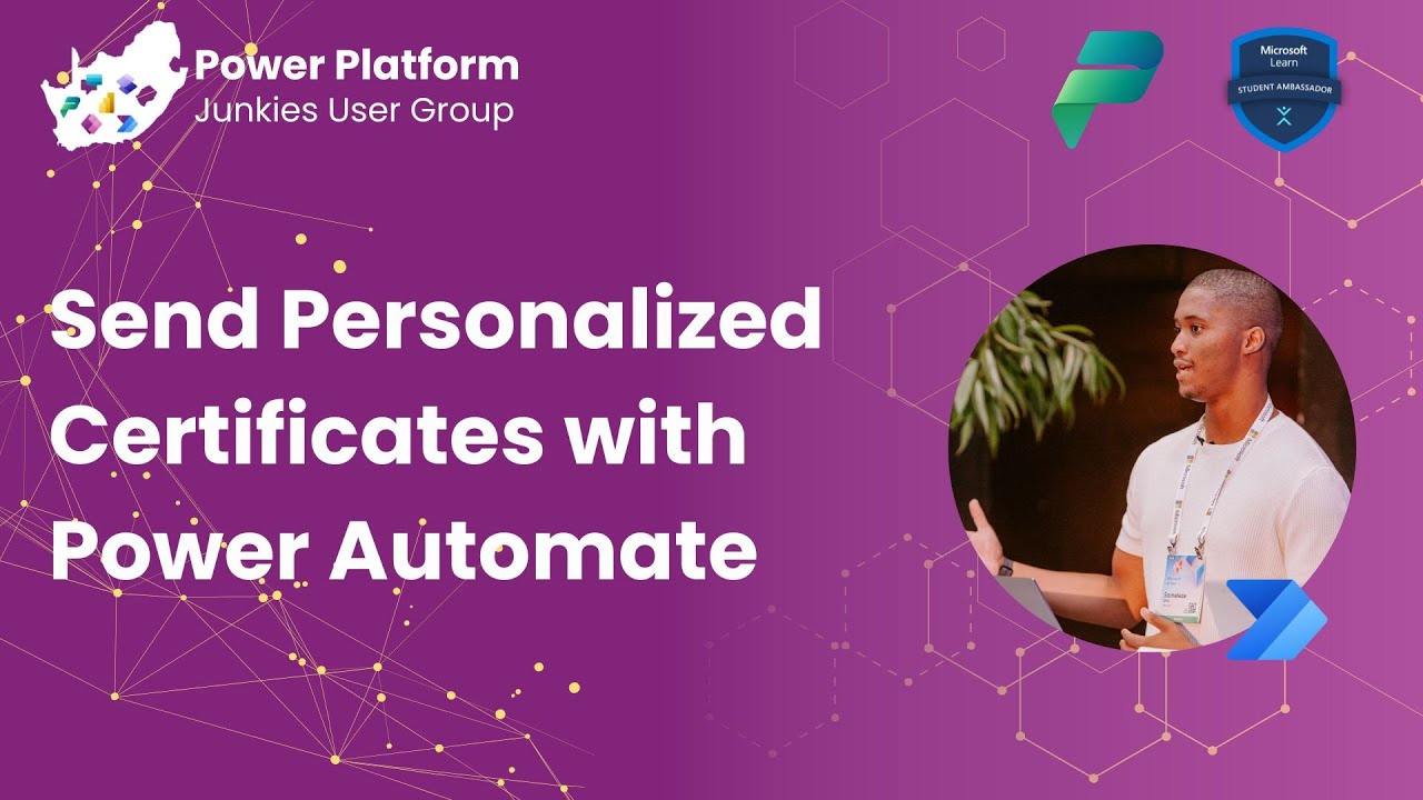 Send Personalized Certificates with Power Automate - YouTube