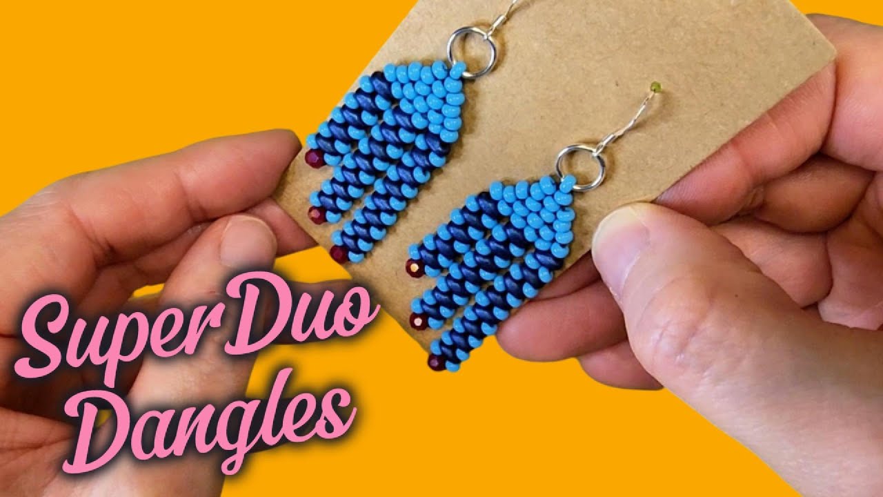 DIY Easy Dangle Earrings with SuperDuo & Seed Beads | Step-by-Step Tutorial - YouTube