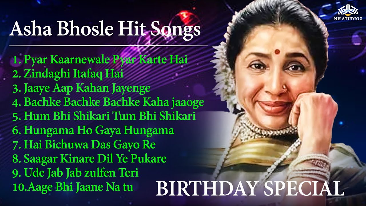 Asha Bhosle Hit Songs - Asha Bhosle Special - आशा भोसले के 10 गाने - Asha Bhosle Songs ...