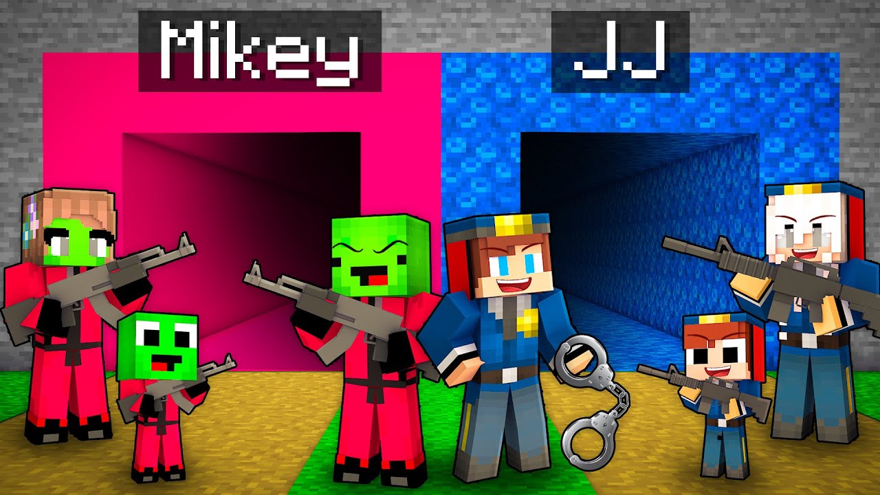 Mikey SQUID GAME 2 vs JJ POLICE Tunnel Family Battle in Minecraft - Maizen - YouTube