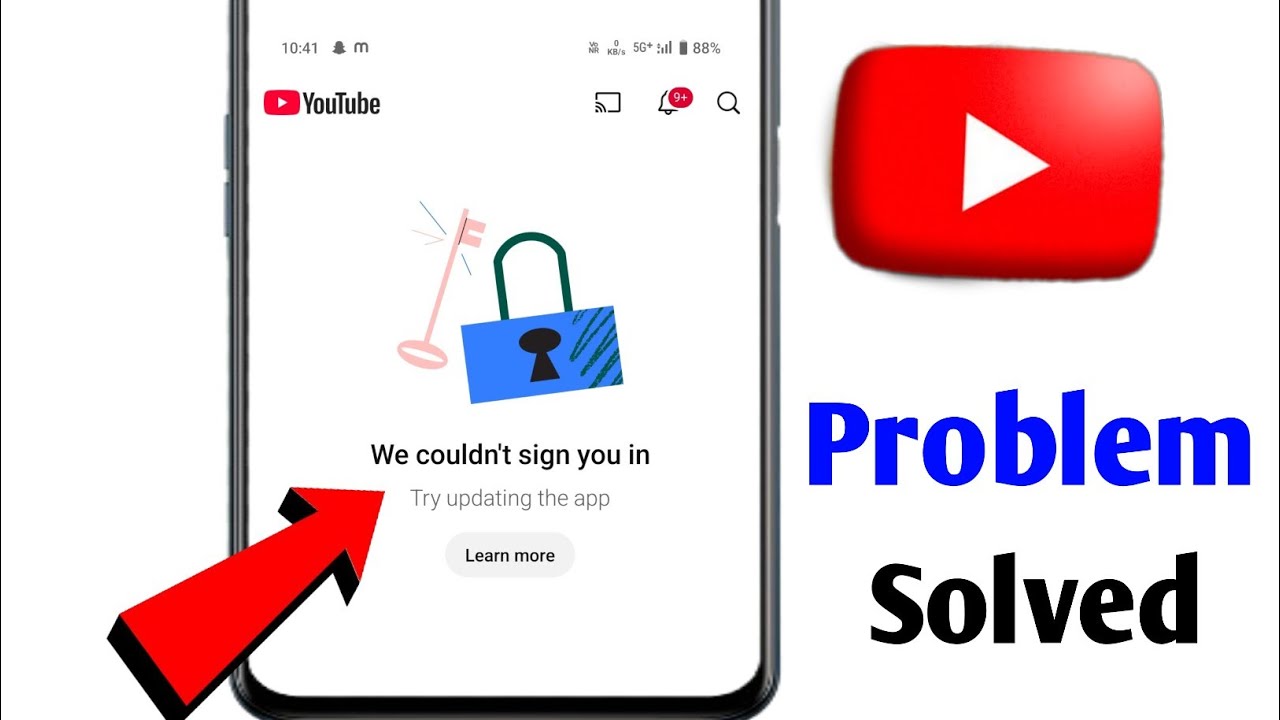 Youtube Not Open Problem Solved! We Couldn't Sign You In Youtube 2025 ...
