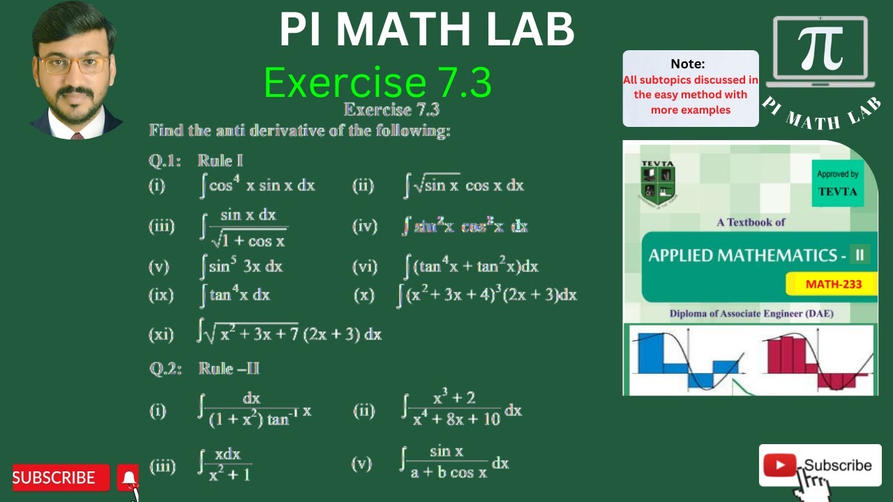 Power and Ln Role of Integration - Exercise # 7.3 - CH # 7 - Math 233 - In Urdu/Hindi 2023 # ...