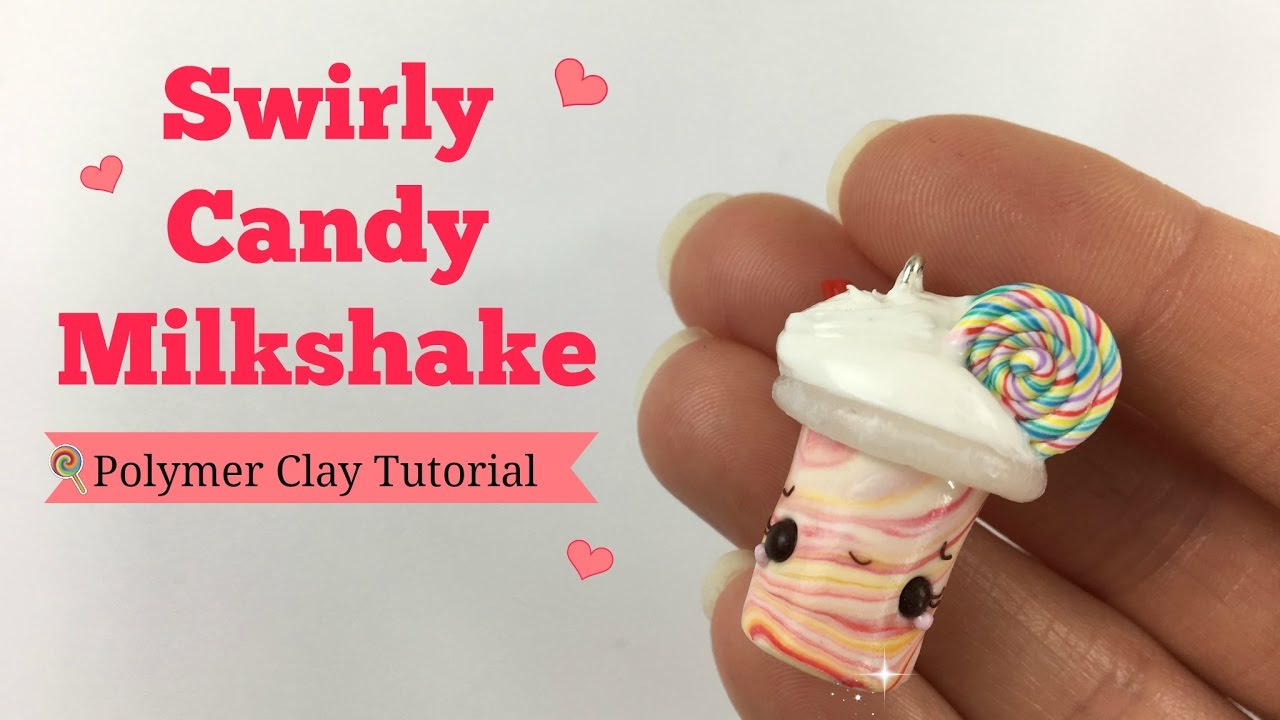Swirly Candy Milkshake // Polymer Clay Tutorial - YouTube
