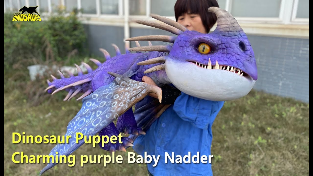 Dragon Puppets: Charming Purple Baby Nadder with Barbed Tail | Puppets ...