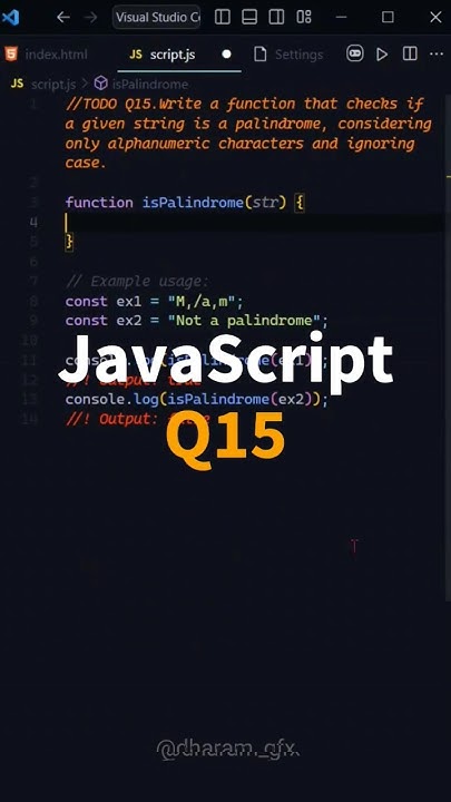 Check palindrome and remove non-alphanumeric characters 😊..#javascript #html #programming # ...
