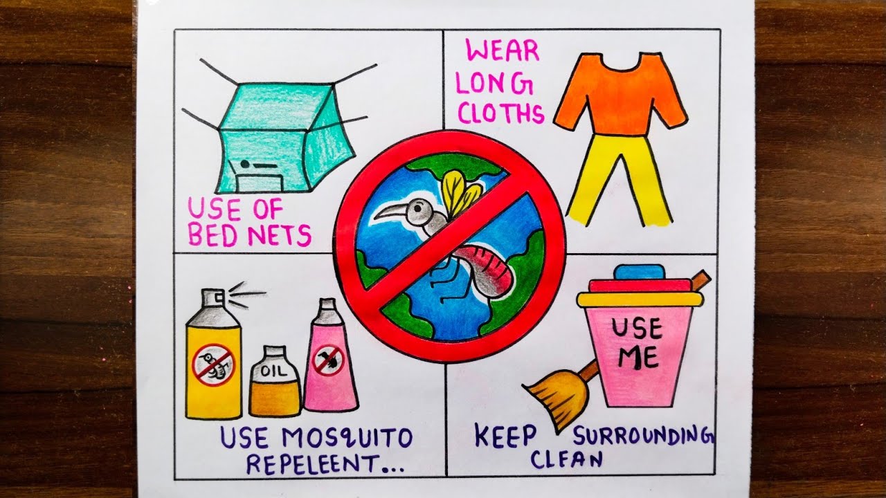 World Malaria Day Drawing Easy / World Malaria Day Poster Drawing ...